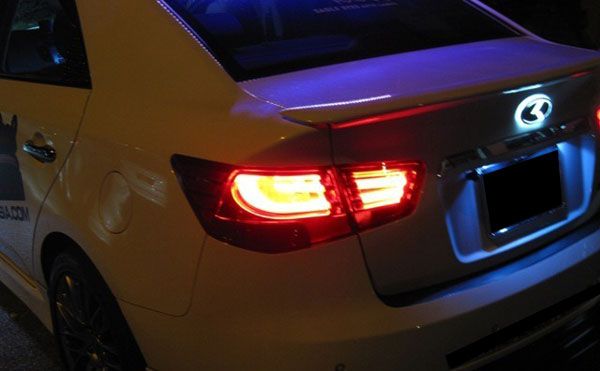 Buy KIA FORTE 2008 - 2015 EAGLE EYES Red Smoke F-Style LED Light Bar ...